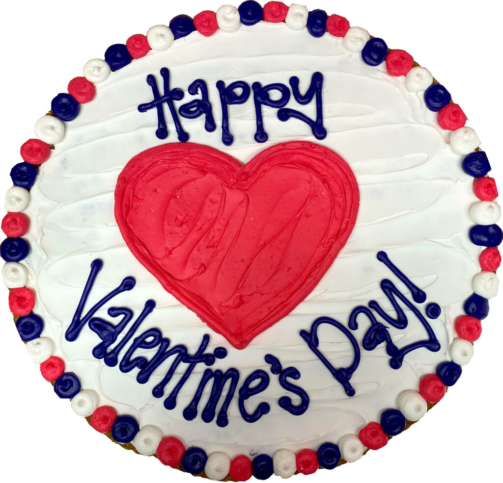 Happy Valentine's Day 15″ Round Decorated Cookie - Cookies Etc
